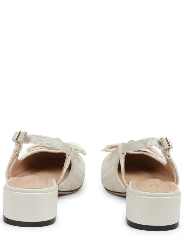 Dior Leather Slingback Ballerina Pumps