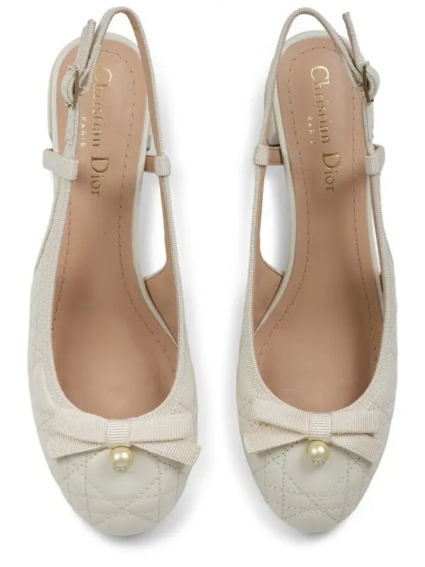 Dior Leather Slingback Ballerina Pumps