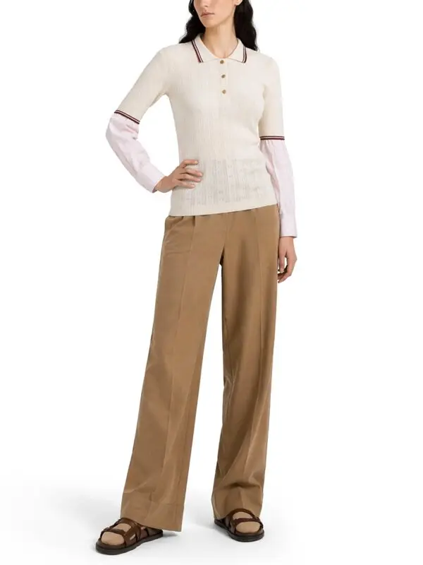 Moncler Pantalone Sartoriale In Cotone