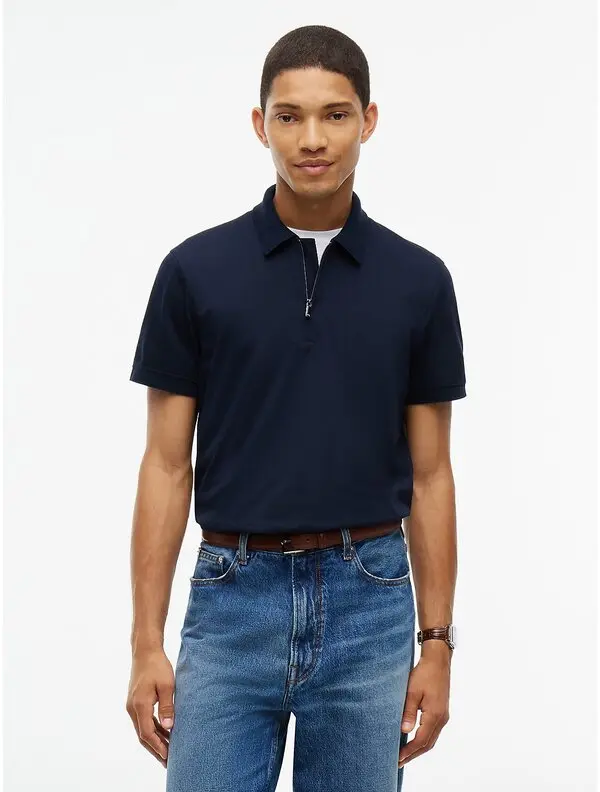 Tommy Hilfiger New York Label Regular Fit Performance Polo - Navy Blue