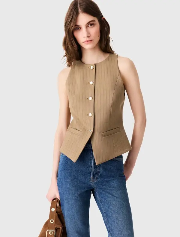 Maje Long Tailored Waistcoat