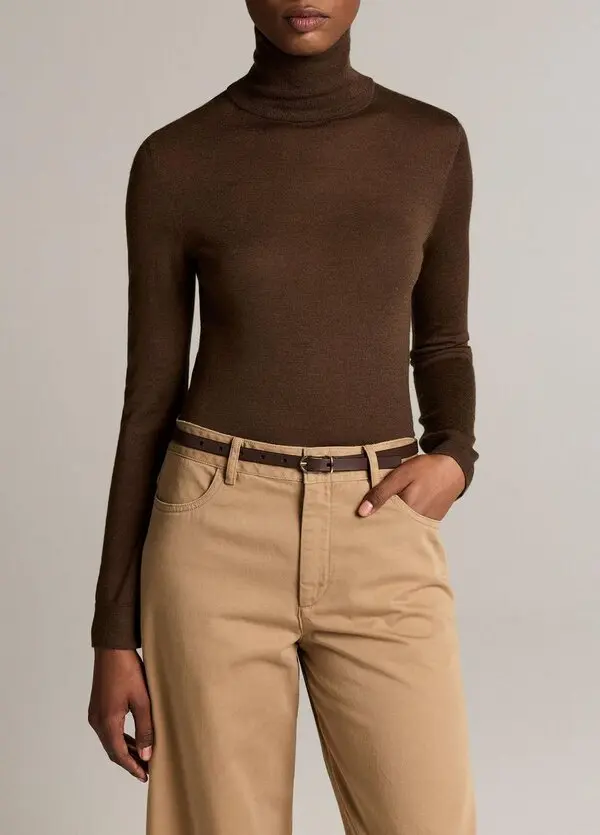 Vince Cashmere-silk Slim Turtleneck Sweater - Pinewood