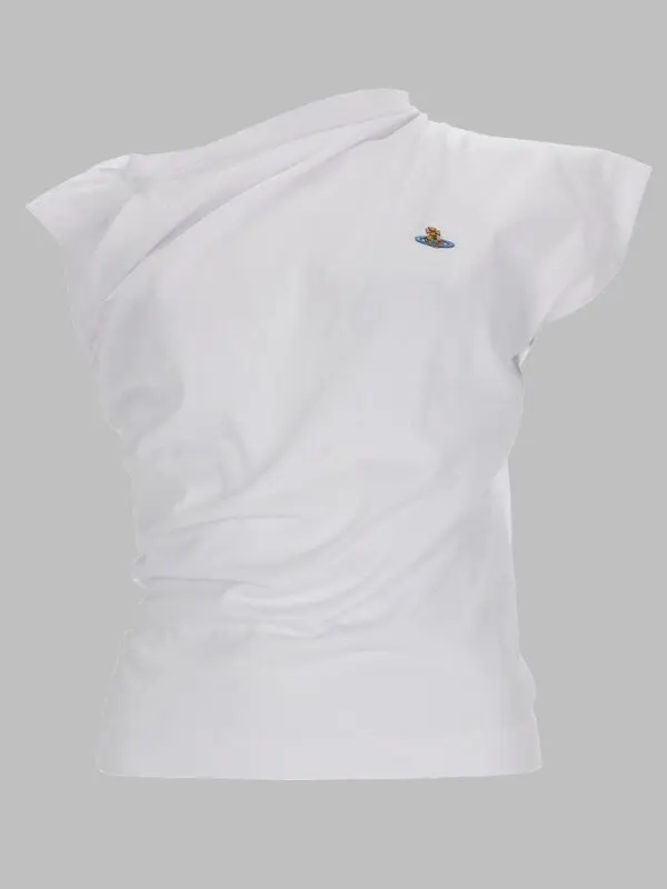 VIVIENNE WESTWOOD Logo Cotton Top - White