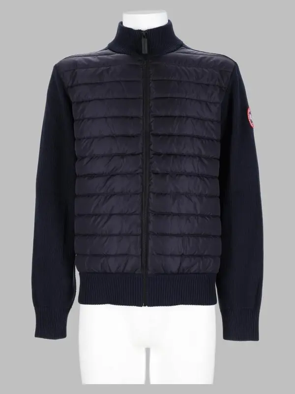 Canada Goose Wool Zip Up Jacket - Black