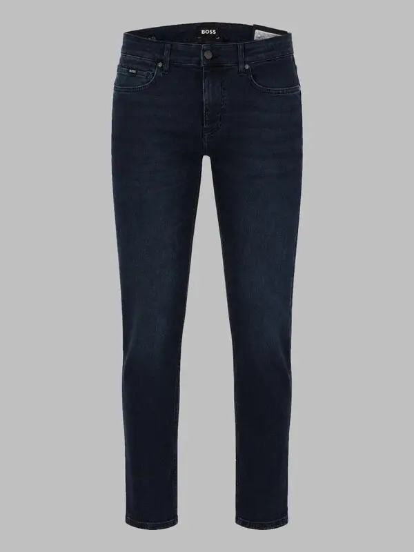 BOSS Slim Fit Dark Wash Denim Jeans - Blue