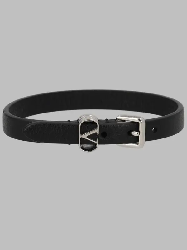 Valentino Garavani Calf Leather Bracelet - Black