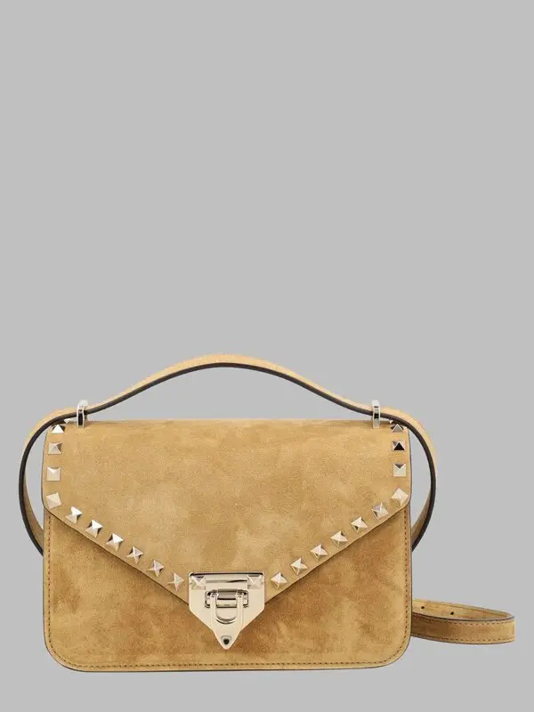 Valentino Garavani Small Rockstud Suede Crossbody Bag