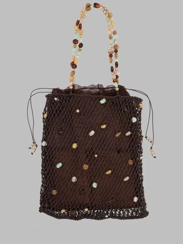 Cult Gaia Beaded Mesh Shoulder Bag - Multicolor