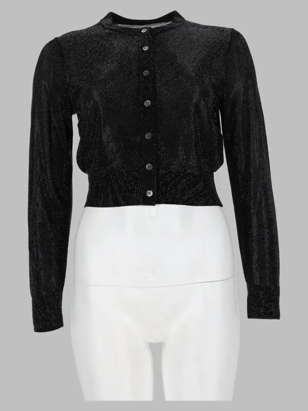 Alexander Wang Metallic Button-up Top - Black