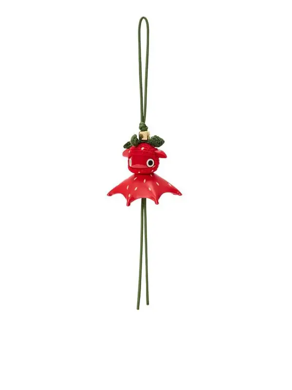 Loewe Strawberry Charm In Classic Calfskin - Red
