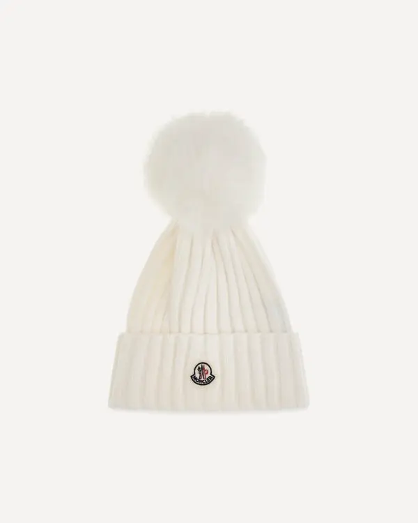 Moncler Wool Hat With Pon Pon