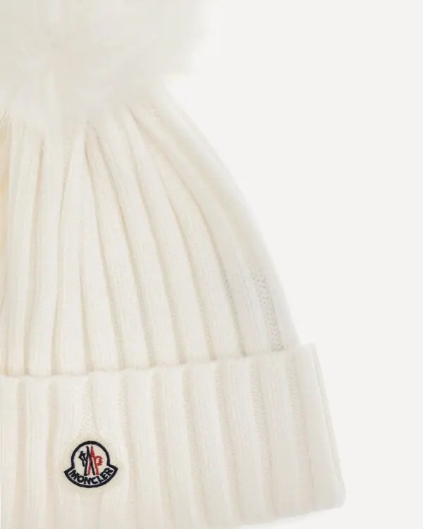 Moncler Wool Hat With Pon Pon