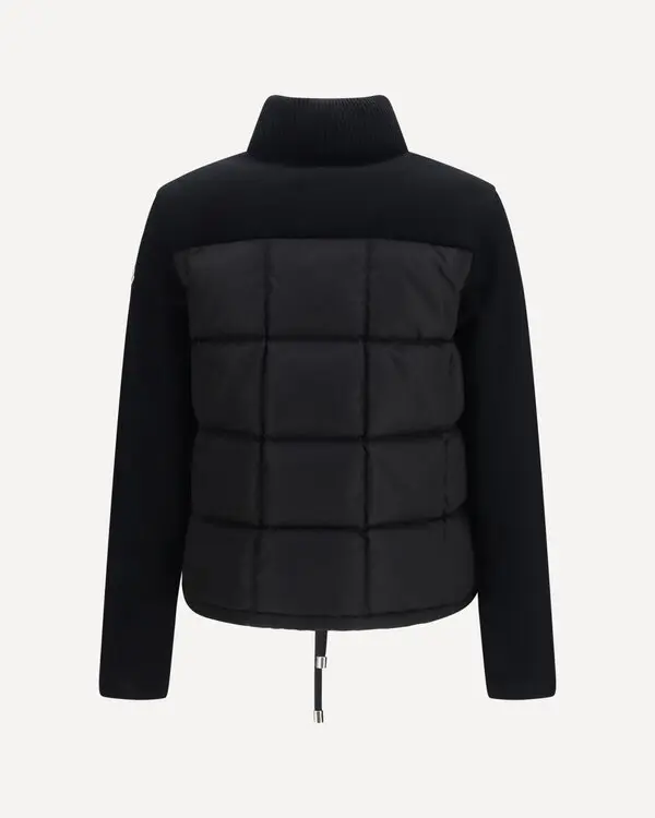 Moncler Quited Woo Padded Cardigan With Zip Femae