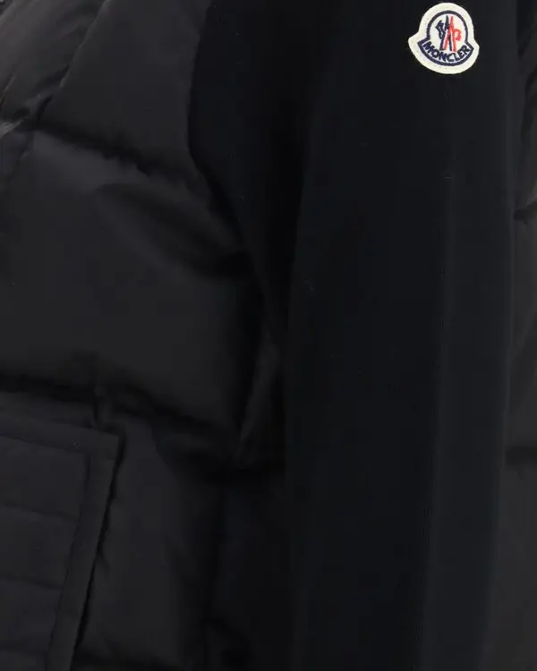 Moncler Quited Woo Padded Cardigan With Zip Femae