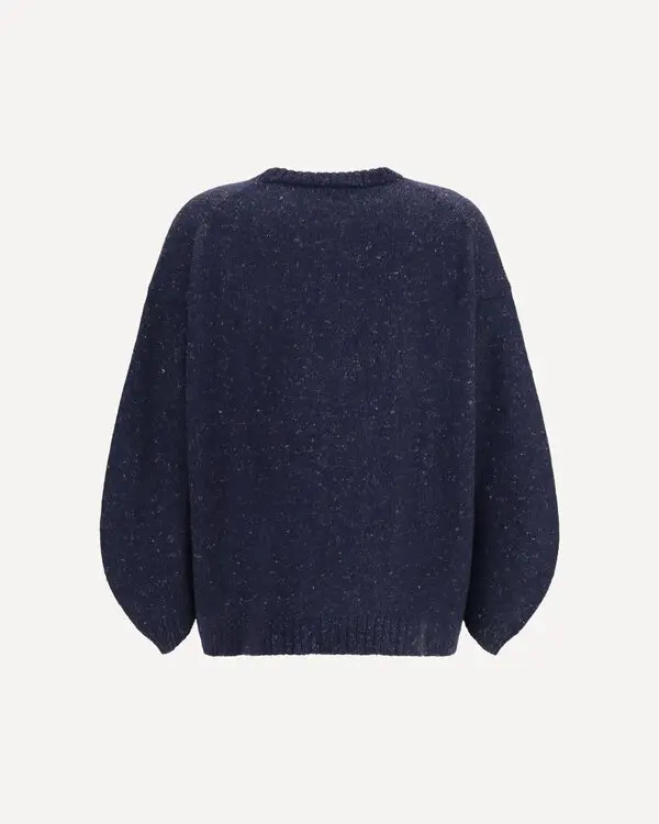 Fabiana Filippi Bouclé Yarn Sweater With Lurex - Blue