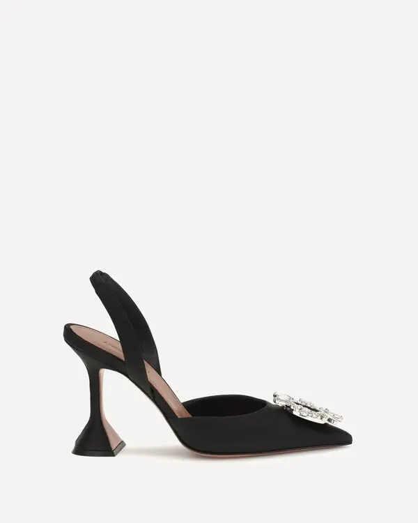 Amina Muaddi Begum Slingback Pumps - Black