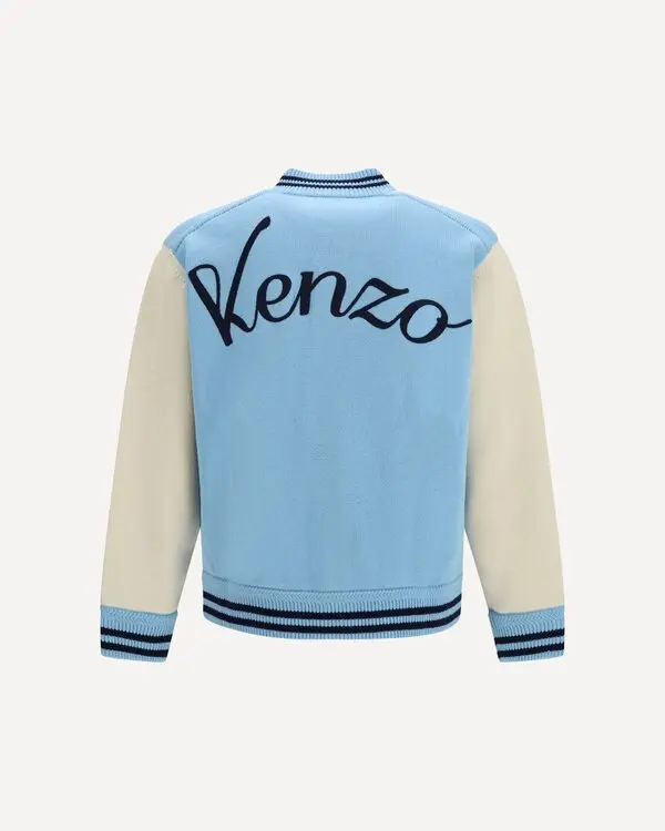 Kenzo Varsity Woo Cardigan Mae - Light Blue