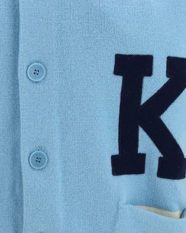Kenzo Varsity Woo Cardigan Mae - Light Blue