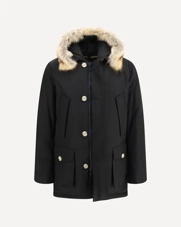 Woolrich Arctic Raar Cloth Parka With Reovable Fur Ale