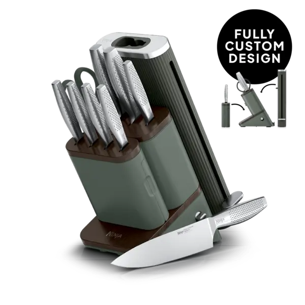 NINJA Neverdull Pro 11-piece Premium Kitchen Knife Set & Steak Knives - Forest Sage