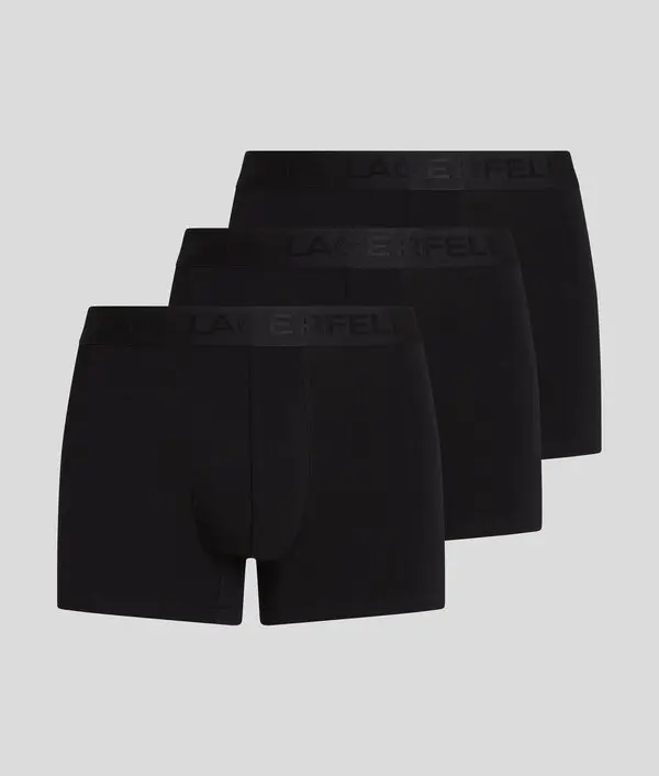 Karl Lagerfeld Tonal Logo Trunks – 3-pack - Black
