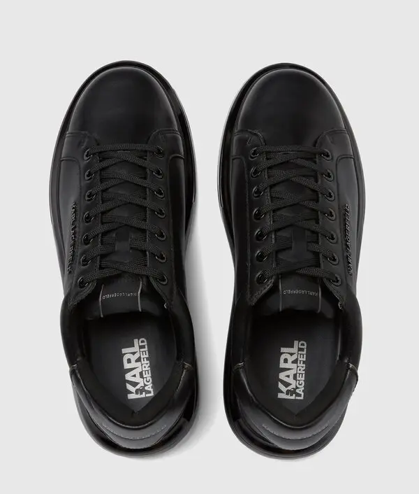 Karl Lagerfeld Kapri Kushion Lace Leather Sneakers - Black