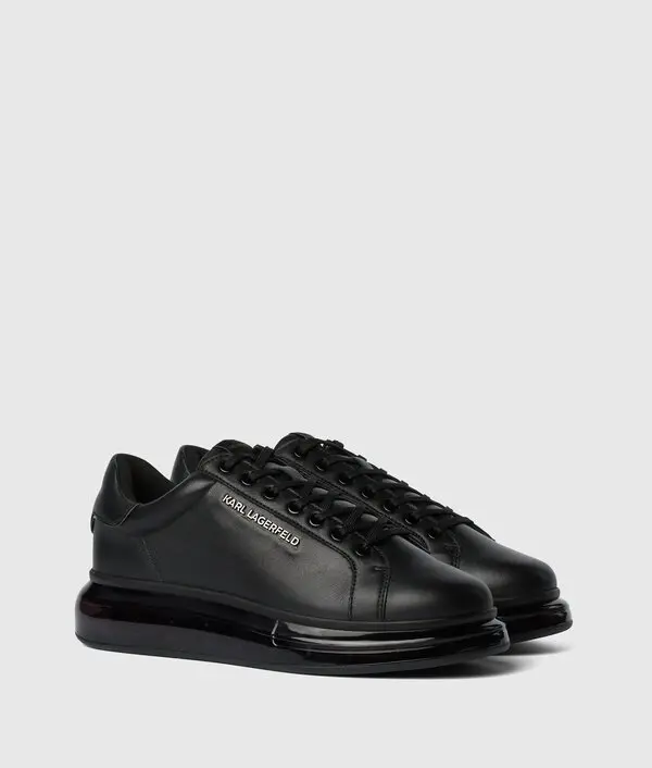 Karl Lagerfeld Kapri Kushion Lace Leather Sneakers - Black