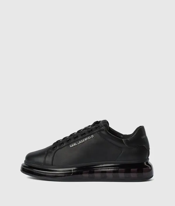 Karl Lagerfeld Kapri Kushion Lace Leather Sneakers - Black