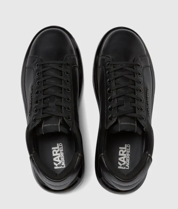 Karl Lagerfeld Kapri Kushion Lace Leather Sneakers - Black