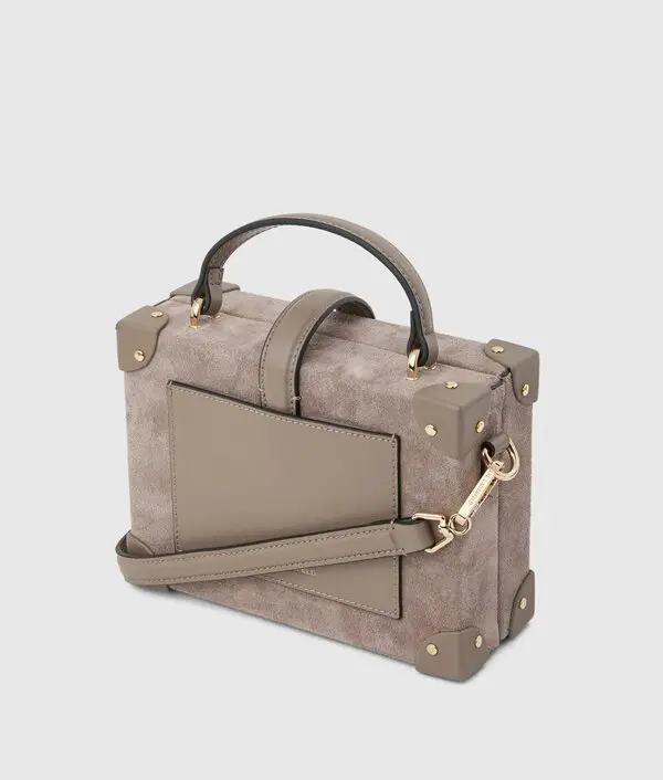 Karl Lagerfeld Suede Trunk Bag - Ash Grey