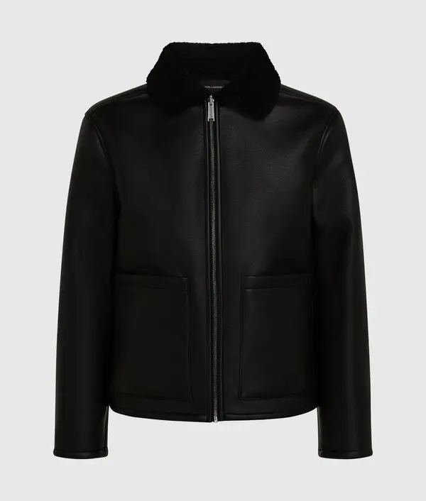 Karl Lagerfeld Faux-shearling Reversible Jacket