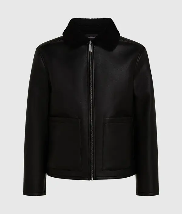 Karl Lagerfeld Faux-shearling Reversible Jacket