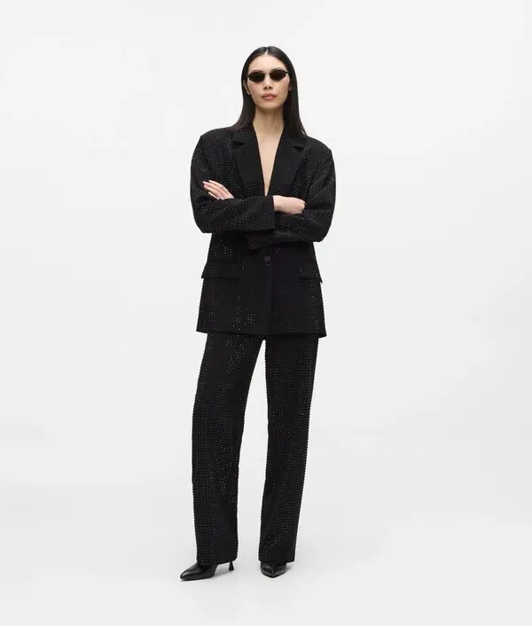 Karl Lagerfeld Rhinestone Tailored Pants