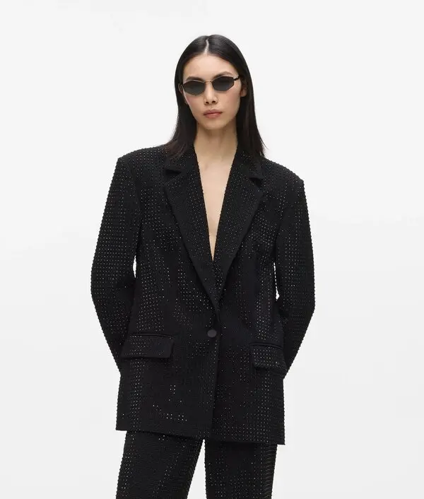 Karl Lagerfeld Rhinestone Tailored Blazer