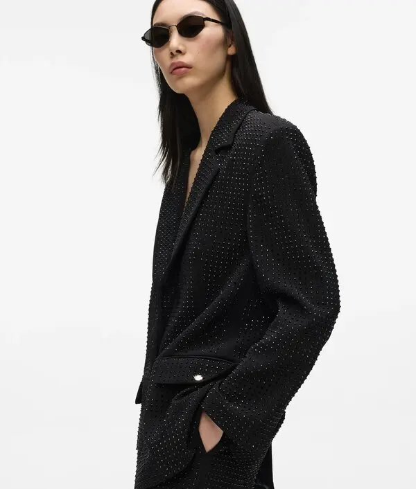 Karl Lagerfeld Rhinestone Tailored Blazer