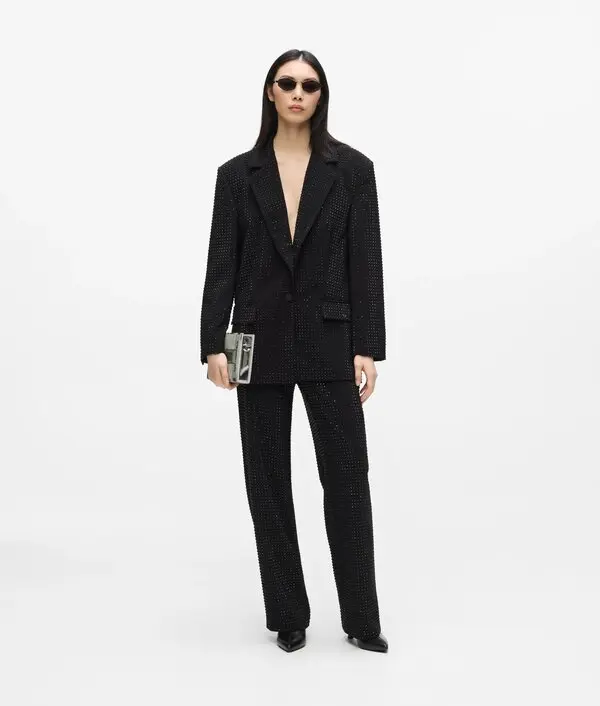 Karl Lagerfeld Rhinestone Tailored Blazer