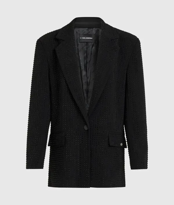 Karl Lagerfeld Rhinestone Tailored Blazer