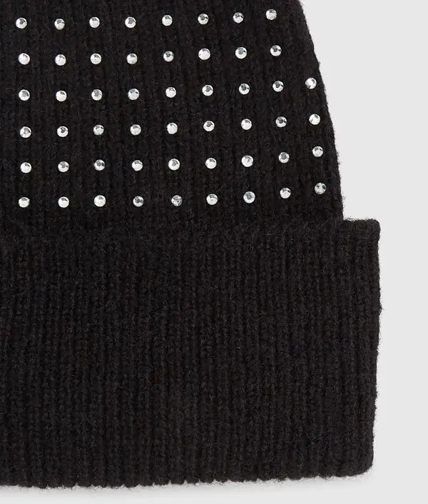 Karl Lagerfeld K/signature Rhinestone Beanie