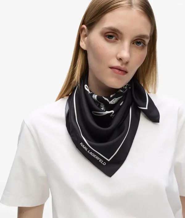 Karl Lagerfeld Après Ski Club Scarf - Black