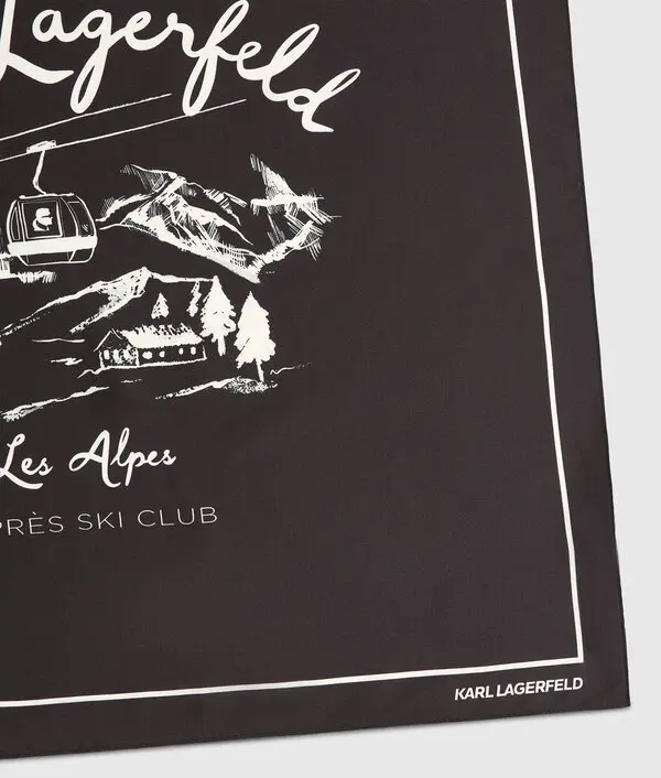 Karl Lagerfeld Après Ski Club Scarf - Black