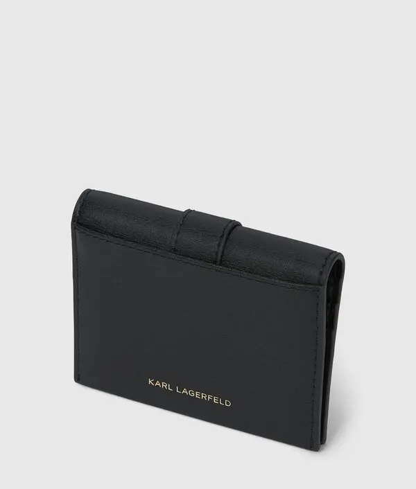 Karl Lagerfeld K/autograph Drop Bifold Cardholder - Black/gold