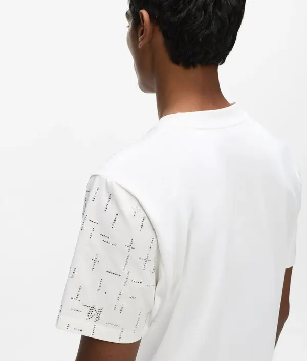 Karl Lagerfeld Monogram Rhinestone T-shirt - White