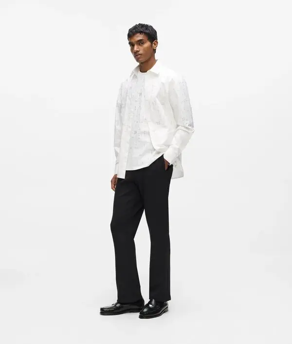 Karl Lagerfeld Monogram Rhinestone T-shirt - White