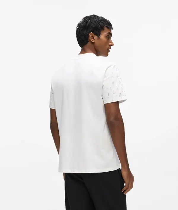 Karl Lagerfeld Monogram Rhinestone T-shirt - White