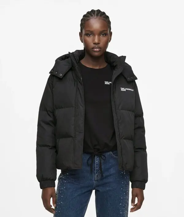KL JEANS Jeans Logo Puffer Jacket - Black