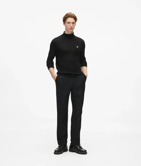 Karl Lagerfeld Straight-leg Bouclé Pants