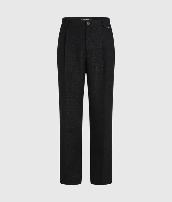Karl Lagerfeld Straight-leg Bouclé Pants