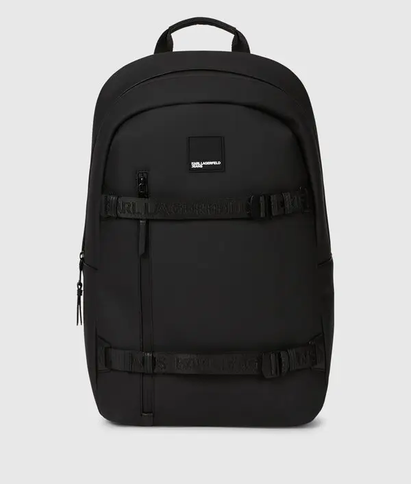 KL JEANS Coated Technical-leather Backpack - Black