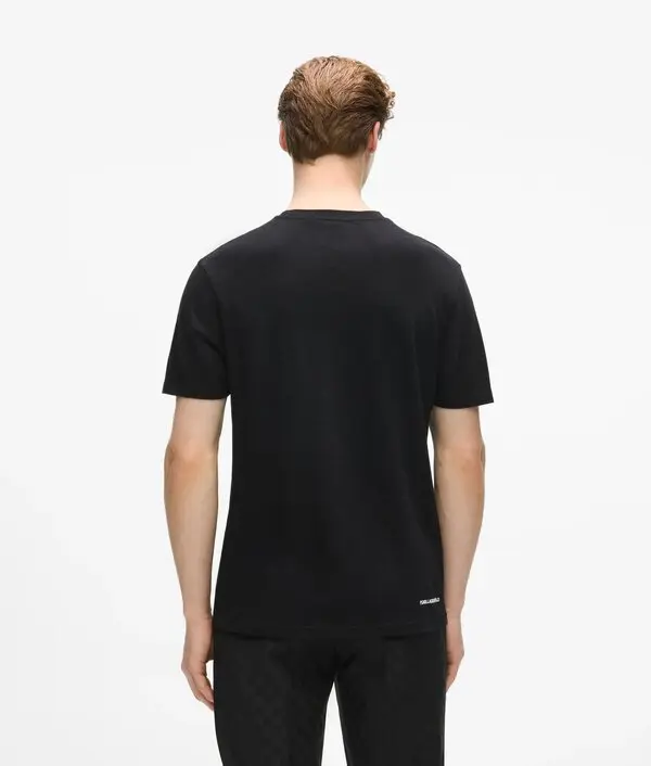 Karl Lagerfeld Monogram Wool-blend T-shirt - Black