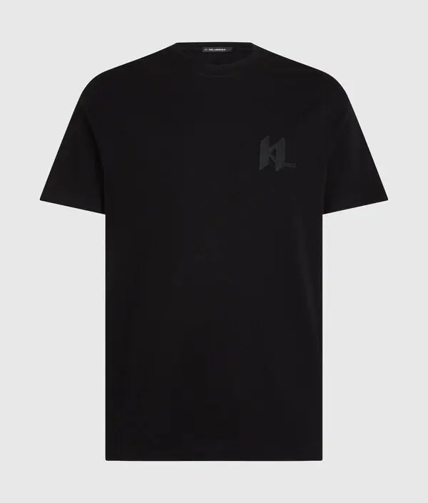 Karl Lagerfeld Monogram Wool-blend T-shirt - Black